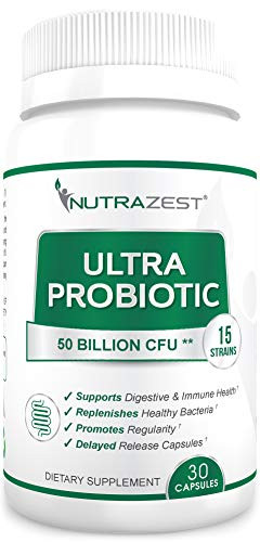 Nutrazest Ultra Probiotic 50 Billion CFU 15 Strains Slow Release ...