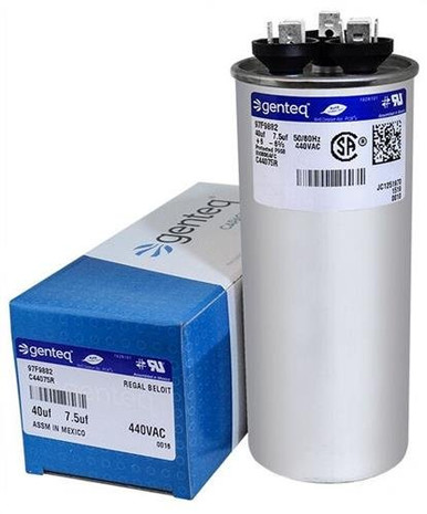 GE Genteq Round Capacitor 40 7 5 uf MFD 440 Volt Z97F9882 97F9882 ...