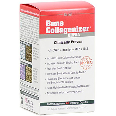BioSil by Natural Factors Bone Collagenizer Ultra Supports Bone Mineral ...