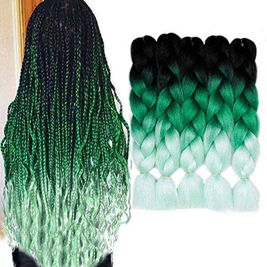 AIDUSA Ombre Colors Braiding Hair Ombre 5pcs Synthetic Braid Hair ...