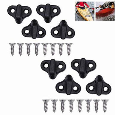 Wbestexercises Kayak Lashing Hooks 8pcs Double Hole J Shape Hooks Nylon ...