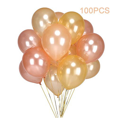 100PCS Gold & Rose Gold & Champagne Gold Color Party Balloons-12 inch ...