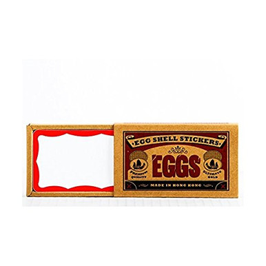 Egg Shell Stickers Graffiti Label Stickers 80 Pack Red Wavy Border ...