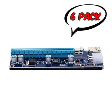 PCIE Riser 1X TO 16X Graphics Extension for GPU Mining Powered Riser ...