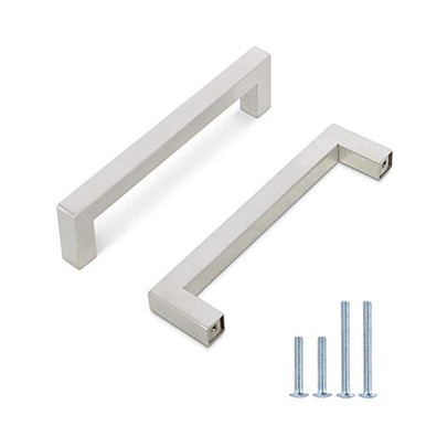 Probrico Stainless Steel Kitchen Cabinet Square Handles Brushed Nickel ...