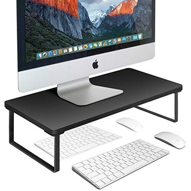 Saiji Classic Monitor Stand Table, 18.1" Underneath Space for Storage ...