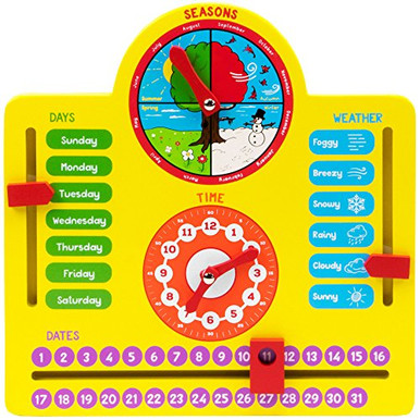 My First Calendar, Daily Wood Calendar Teaches Time, Dates, Months, and ...