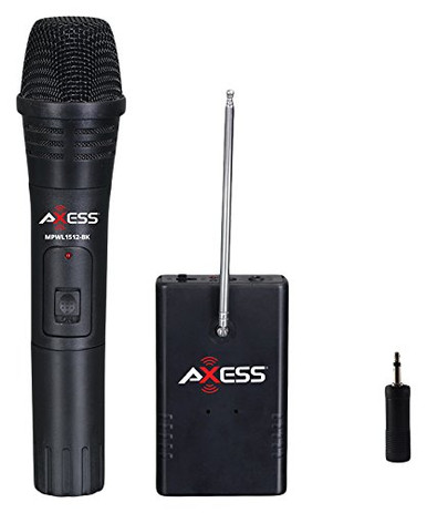 AXESS MPWL1512 Handheld 150 Foot Long Range Wireless Microphone with ...