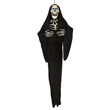 Sheerlund HG18062 Life Size Hanging Ghoul with 3 Color Glowing LED Eyes ...