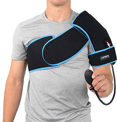 Sports Unlimited Ice Cold Compression Shoulder Wrap Reusable Gel Pack ...