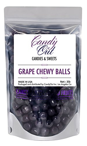 CandyOut Purple Grape Chewy Candy Balls 3 Pounds - Warehousesoverstock