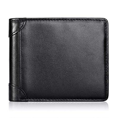 Mens Wallet RFID Genuine Leather Slim Bifold Wallets For Men Removable ...