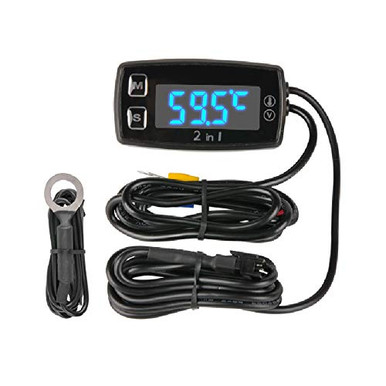 Runleader Digital LED Engine Temperature Meter Volt Meter Programmable ...