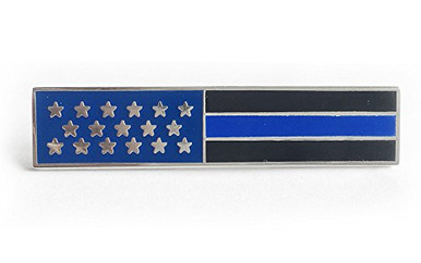 Police Officer USA US American Flag Unifom Medal Pin Bar Blue ...