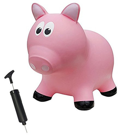 Farm Hoppers Award Winning Inflatable Bouncing Pink Pig with Pump ...