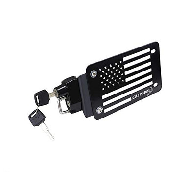 GUAIMI License Plate Helmet Security Lock with Mount Carved American ...