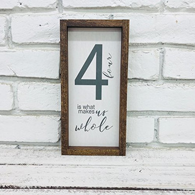 Madi Kay Designs Family of 4 Number Sign is What Makes Us Whole ...