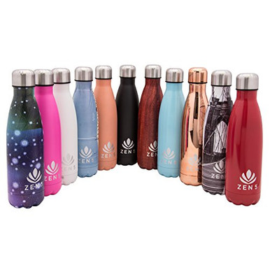 Zen 5 Water Bottle-3 Pack-Brooklyn Bridge/Subway Map/Teak Wood ...