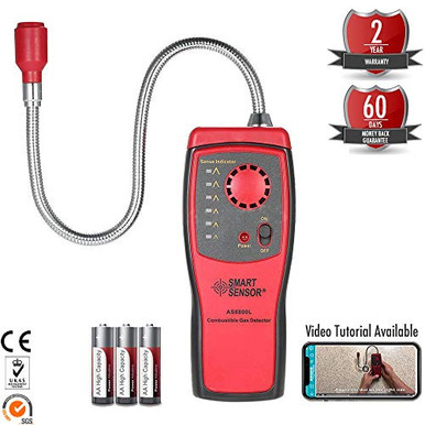 Natural Gas Detector (Batteries Included) | Portable Gas Leak Detector ...