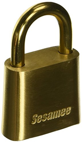 Sesamee K0436 4 Dial Bottom Resettable Combination Brass Padlock with 1 ...