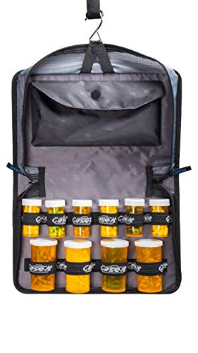Med Manager Mini by Case It Black Medication Bag for Travel Portable ...