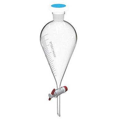American Fristaden Lab 500mL Graduated Separatory Funnel with PTFE ...