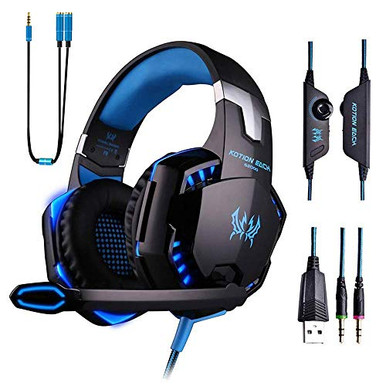 HelloPower Gaming Headset with Mic for PC,PS4,Xbox One,Over-Ear ...