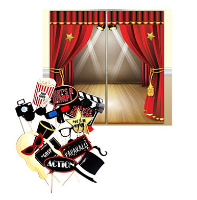 Hollywood Movie Themed Decoration Backdrop and Photo Booth Props by ...