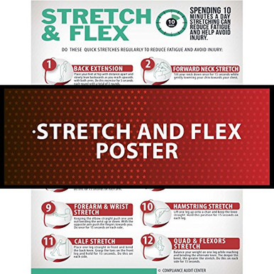 Stretch Flex Poster Exercise for Workplace Guide Employees Employers 2 ...