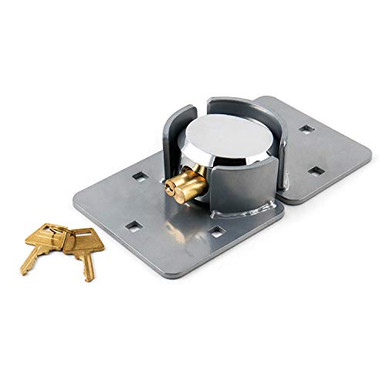 QWORK Steel Puck Lock, Hidden Shackle with 2 PCS Keys for Trucks, Gates ...