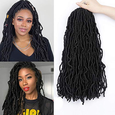 Lativ 6 Packs Nu Locs 18 inch Crochet Hair Goddess Dreadlocks Crochet ...