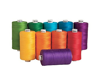 Connecting Threads 100 Cotton Thread Sets 1200 Yard Spools Set of 10 ...