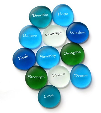The Mermaid's Message, Frosted Inspirational Sea Glass Stones, Assorted ...