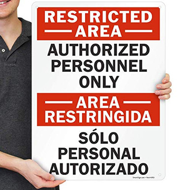 SmartSign Restricted Area Authorized Personnel Only Sign 18 x 24 ...