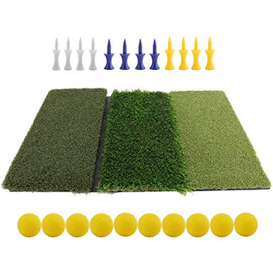HighFree 3 Turf Golf Hitting Mat 3 in 1 Foldable Portable Training ...