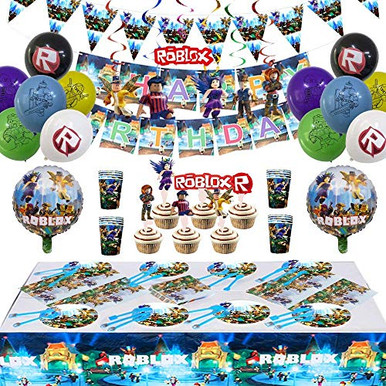 Roblox Party Supplies for Birthday Roblox Birthday Party Supplies Video ...