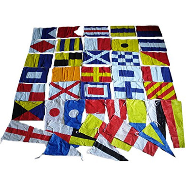 Brass Blessing Nautical Sailboat Boating Signal Flags Complete Set ...