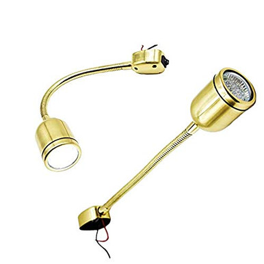 MARINE CITY 15 Inches Brass Cabin Reading Chart MR 16 3W LED Light ...