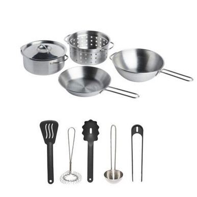 IKEA Stainless Steel 10-piece Children's Pretend Play Cookware and ...
