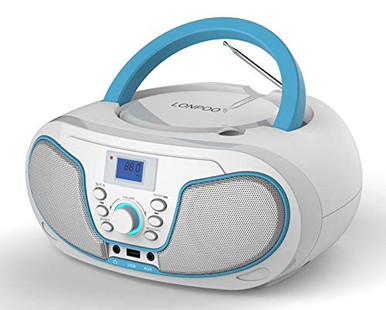 LONPOO Portable CD Player Boombox Bluetooth FM Radio Stereo System MP3 ...