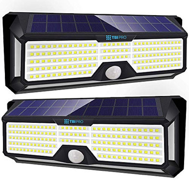 Solar Lights Outdoor Bright 298 LEDs 2500lm 4 Side up to 1600 sq ft ...