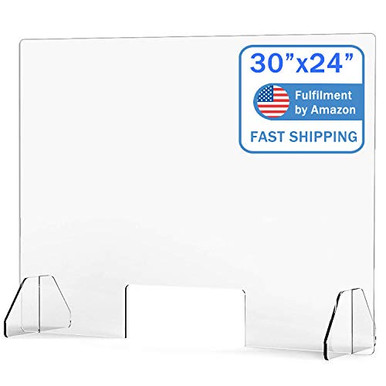 Sneeze Guard for Counter and Desk Protective Freestanding Shield Guards ...