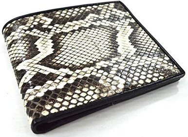 GENUINE PYTHON SNAKE SKIN LEATHER MEN S BIFOLD WALLET BLACK WHITE BEIGE ...