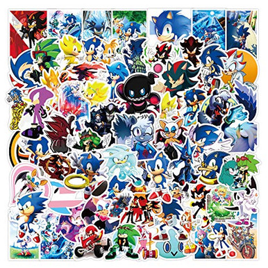 SEBADA 100Pcs Sonic The Hedgehog Stickers for Laptop Motorcycle Bicycle ...
