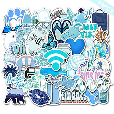 Cute VSCO Stickers for Water Bottles Blue Aesthetic Stickers VSCO Girl ...