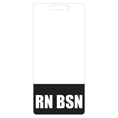 RN BSN Badge Buddy Black - Vertical Heavy Duty Badge Tags for ...