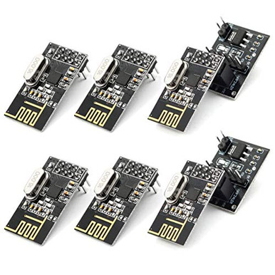 IZOKEE 6pcs NRF24L01 2-4GHz Wireless RF Transceiver Module with 2pcs ...