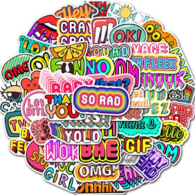 50PCS Funny Phrases Stickers for Water Bottles Aesthetic Stickers for ...