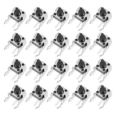 uxcell 20Pcs Momentary PCB Side Mounting Fixed Bracket Pushbutton Push ...