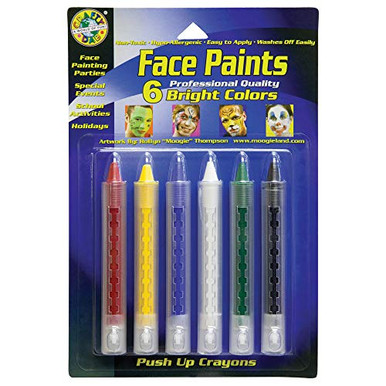 Crafty Dab Face Paint Push-Up Crayons - Bright Colors - Warehousesoverstock